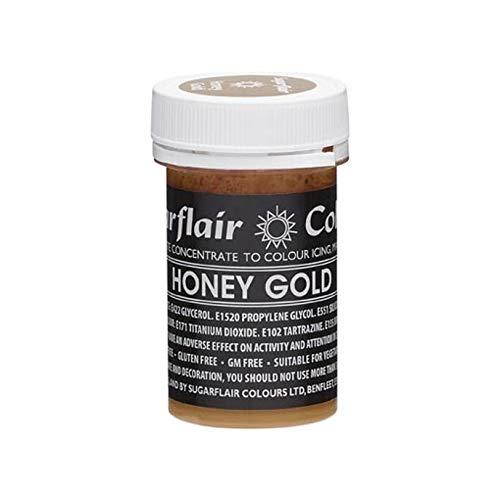 Sugarflair HONEY GOLD Pastel Paste Gel Edible Concentrated Food Icing ...