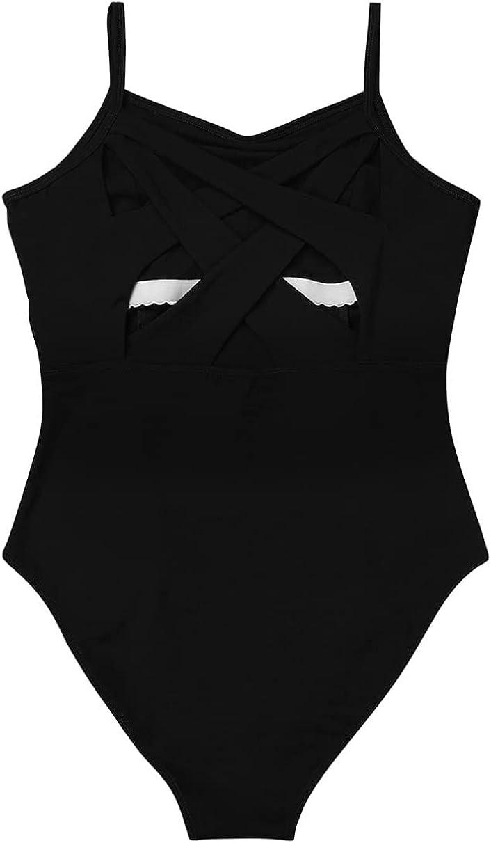 Winying Womens Criss Cross Back Ballet Leotard With Built In Shelf Bra