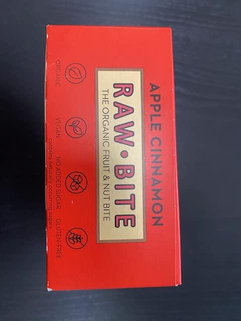 Raw Bite Apple Cinnamon Organic Fruit Nut Bars - Gluten-Free No Added ...