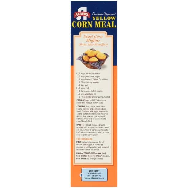 Albers Yellow Corn Meal 40 oz - Pack of 2 | Premium Quality Corn Meal ...