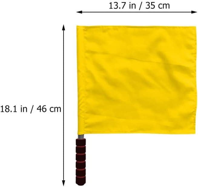 3pcs Stainless Steel Referee Flags Set for Soccer, Volleyball, Football - Red, Green, Yellow ...