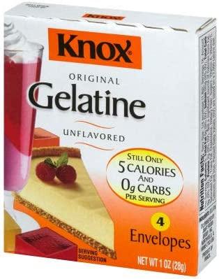 Knox Original Gelatine Unflavored - 1 oz. Box (4 Powder Gelatin ...