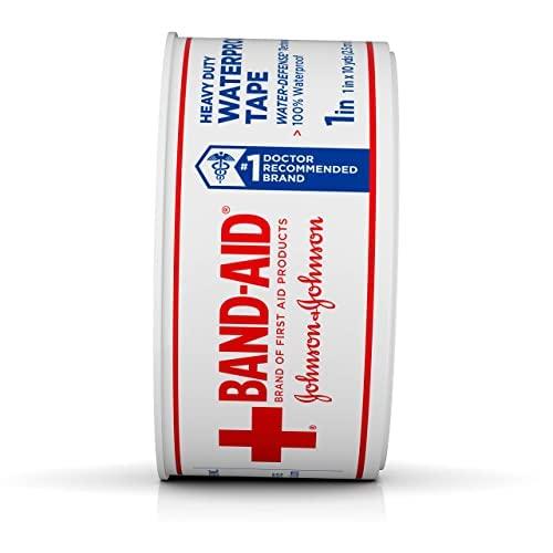 Band-Aid Waterproof Tape 1 Inch by 10 Yards (Pack of 6) - First Aid ...