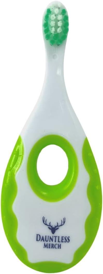 Dauntless Merch Easy Grip Baby Toothbrush and Fluoride-Free Toddler Toothpaste Starter Set ...