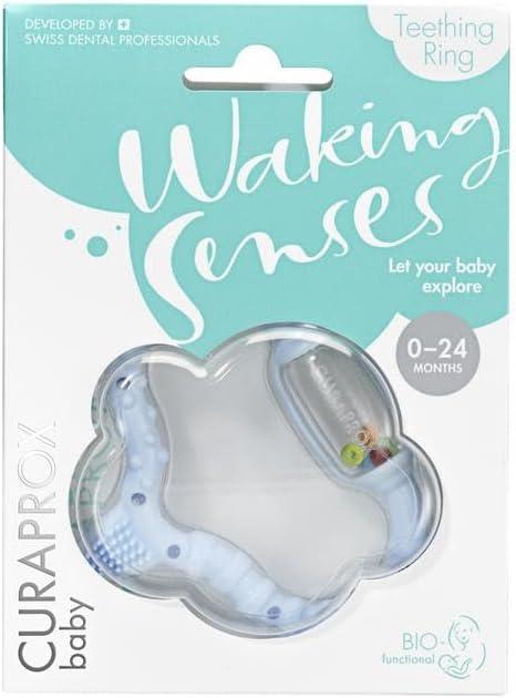 Curaprox Baby Bite Ring with Rattle & Learning Toothbrush - BPA-Free ...