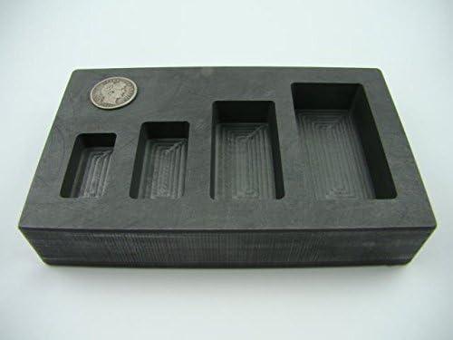 High Density Graphite Gold Bar Mold - 4-Cavity Design for 1-2-5-10 oz ...
