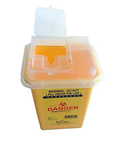 7.0 Litre Red-Yellow Sharps Container - Safe Disposal for Medical Waste ...