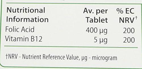 Vitabiotics Ultra Folic Acid Tablets 400mcg with Vitamin B12 - 60 ...