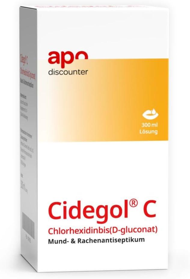 Apodiscounter Cidegol C 300ml - Antiseptic Chlorhexidine Mouthwash for ...