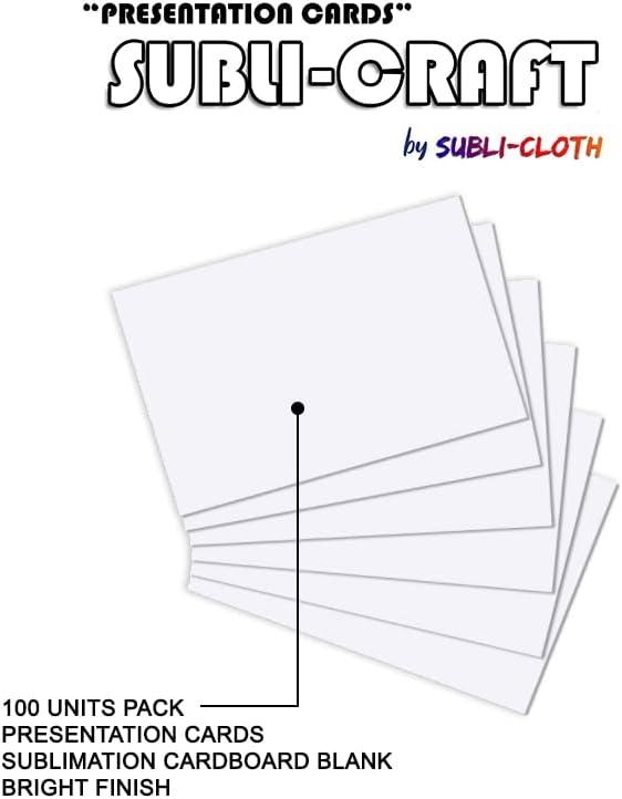 Subli-Cloth Subli-Craft Presentation Cards: Pack of 100 Cardboard ...