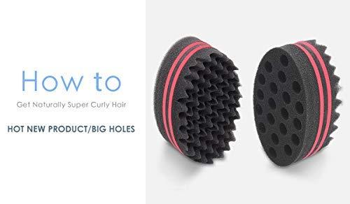 Hallo Big Holes Barber Hair Brush Sponge for Dreads Locking Twist Afro ...