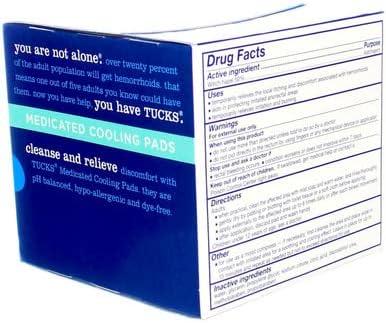 TUCKS Medicated Cooling Pads 100 Count - Pack of 3 | Soothing Relief ...