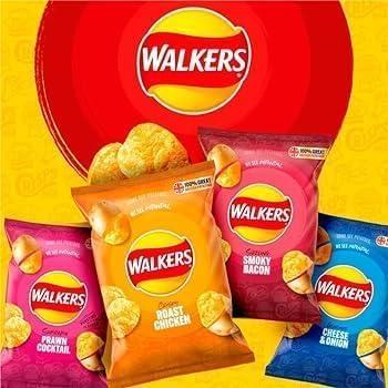 Walker Meaty Variety Multipack Crisps Box 20 x 25g | Assorted Flavors ...