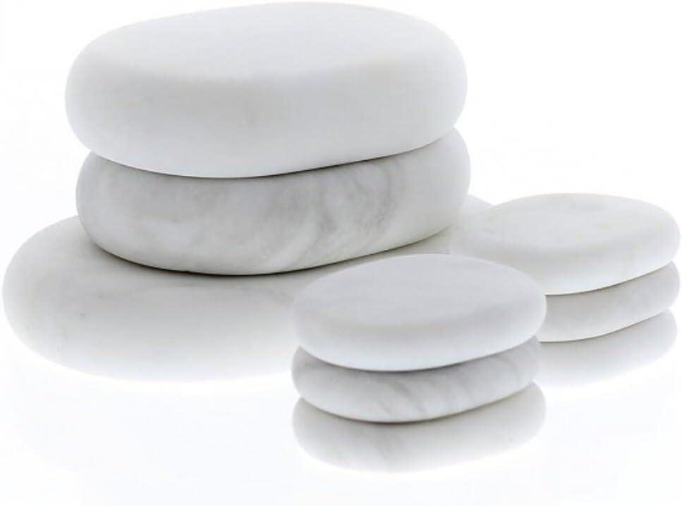 Master Massage Marble Stone Cold Stone Set - 9 Pack White Marble ...