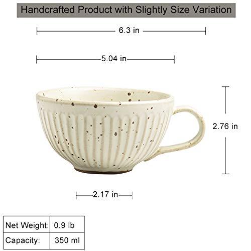 Bicrops Ceramic Retro Shaving Bowl - Wide Mouth Large Capacity Shaving ...