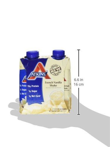 Atkins Advantage French Vanilla RTD Shake - Pack of 4 Shakes (11 oz ...