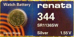 Renata #344 Silver Oxide Battery - Long-lasting Power for Electronics ...