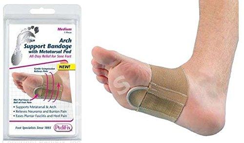 PEDIFIX Arch Support Compression Bandage with Metatarsal Pad - Relieves ...