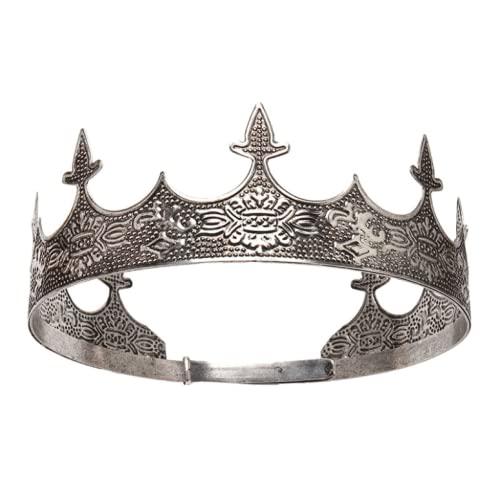 JORCEDI Crown Hair Jewelry Royal King Diadem Men Metal Big Tiaras For ...