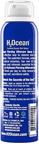 H2Ocean Piercing Aftercare Spray 4oz - Sea Salt Keloid & Bump Treatment ...