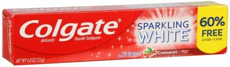 Colgate Sparkling White Cinnamint 4.0oz (2 Pack) Toothpaste - Brighten ...