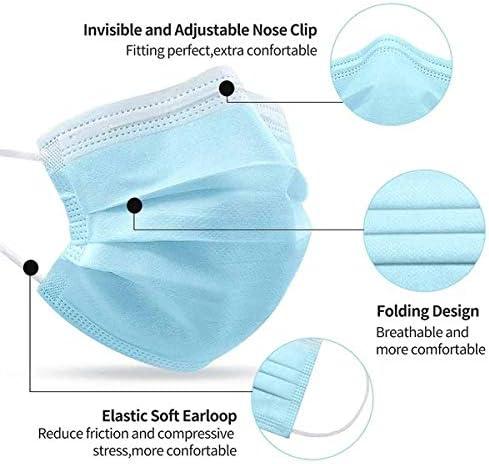 TBOC Disposable Hygiene Mask - 3-Ply Polypropylene Face Masks 200 Soft ...