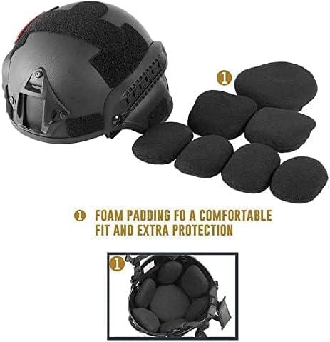 Tactical Airsoft PJ Helmet with Full Face Protection Mask and Anti-Fog ...