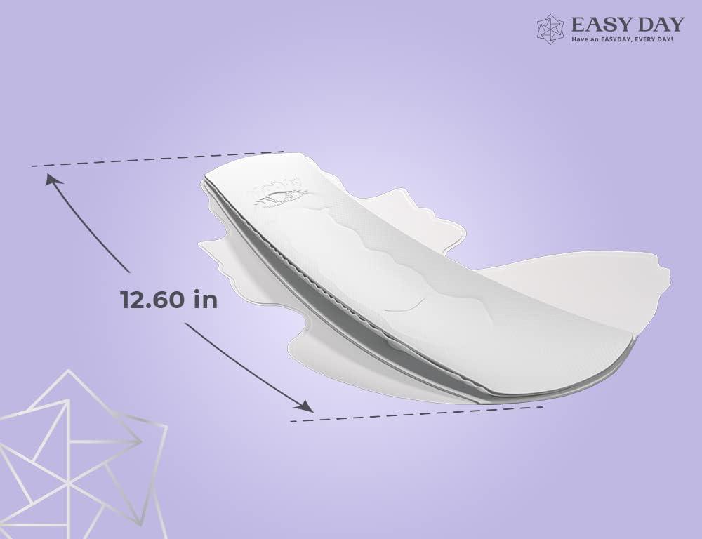 EASYDAY Overnight Heavy Flow Pads with Wings | 2-in-1 Period & Light ...