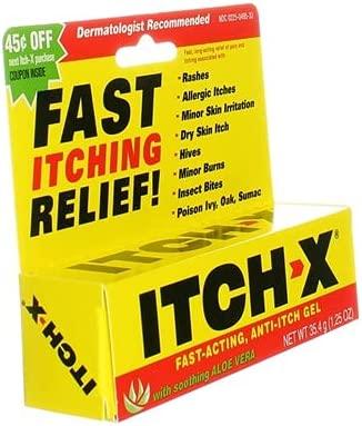 ITCH-X Anti-Itch Gel 1.25 oz (Pack of 2) - Fast-Acting Relief for Itchy ...