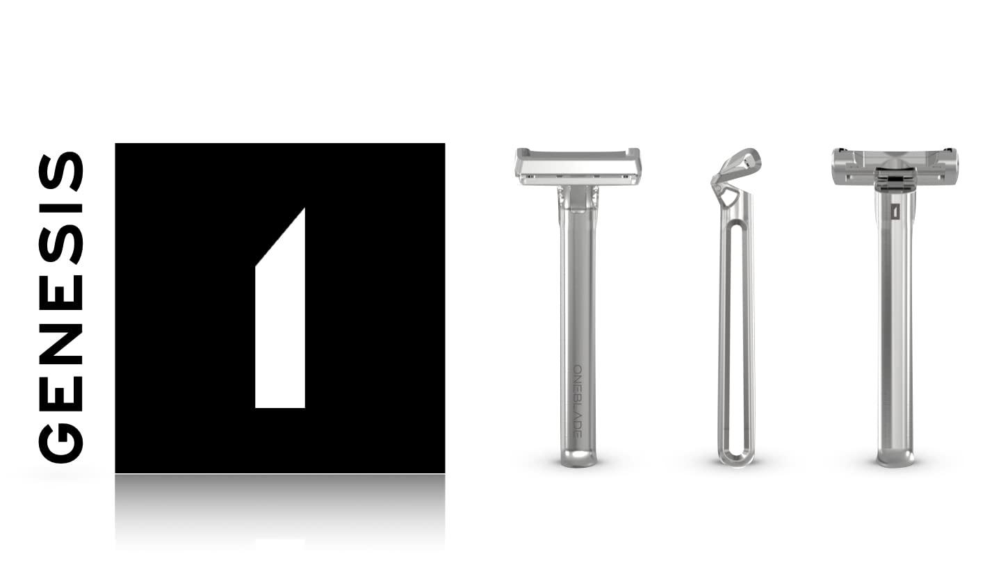 OneBlade Genesis Single Blade Safety Razor - Stainless Steel Pivoting ...