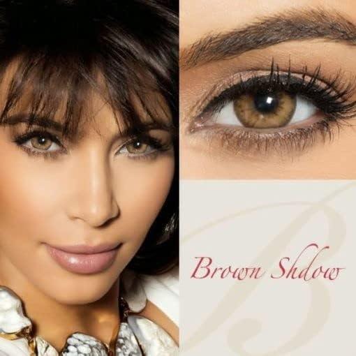 Bella Diamonds Brown Shadow Colored Contact Lenses - Natural Look for ...