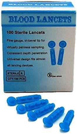 eFast Auto Lancing Device Plus 100 28-G Sterile Lancets - Easy Blood ...