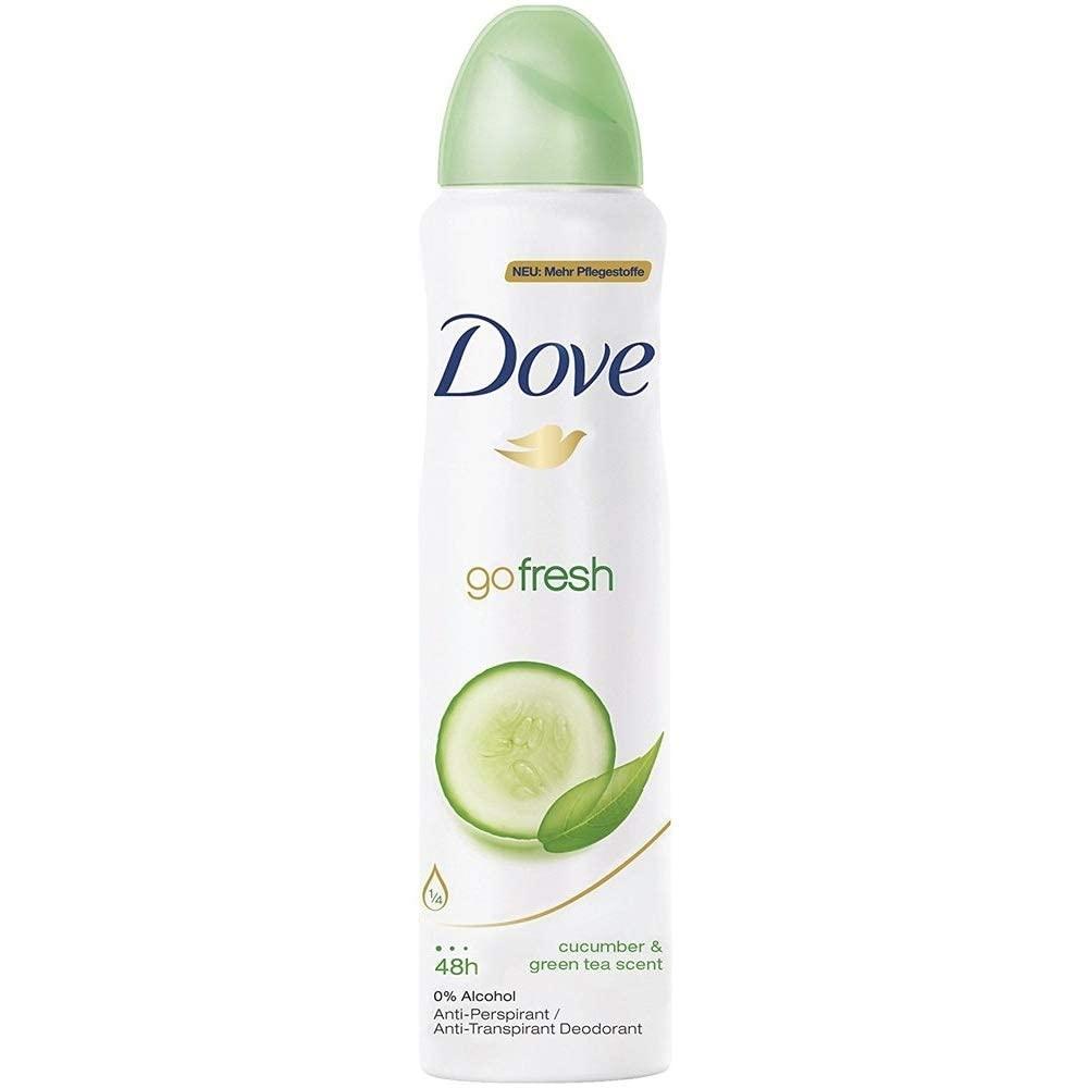 Dove Antiperspirant 48 Hours Body Spray, Go Fresh Cucumber & Green Tea ...