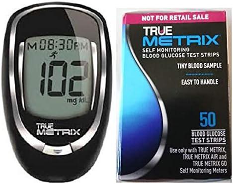 TRUE METRIX Meter + 50 Test Strips - Accurate Blood Glucose Monitoring ...