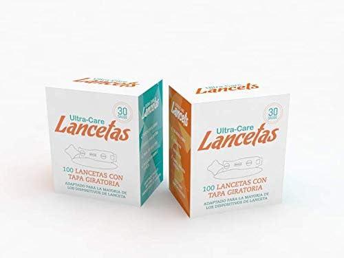 Ultracare 30 Gauge Disposable Blood Lancets - 100 Count | Fits All ...
