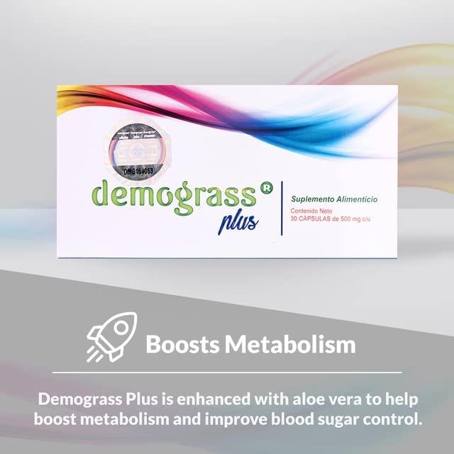 Demograss Plus Aloe Vera Capsules - 500mg Dietary Supplement - 30 ...