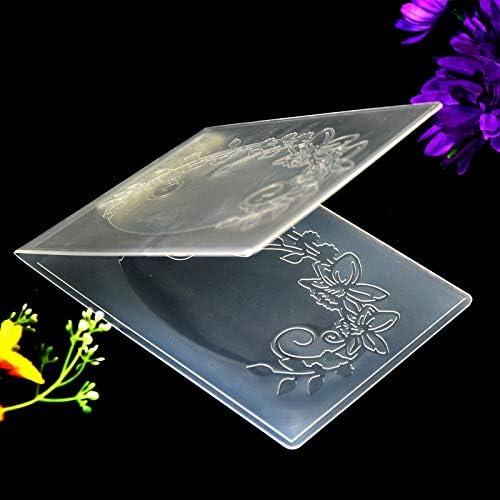 Kwan Crafts Flowers Leaves Oval Frame Plastic Embossing Folders for ...