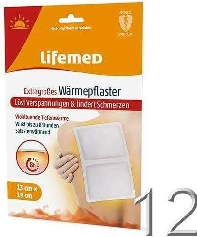 Lifemed Extra - XXL Heat Plasters for Back Pain Relief | Drug-Free ...