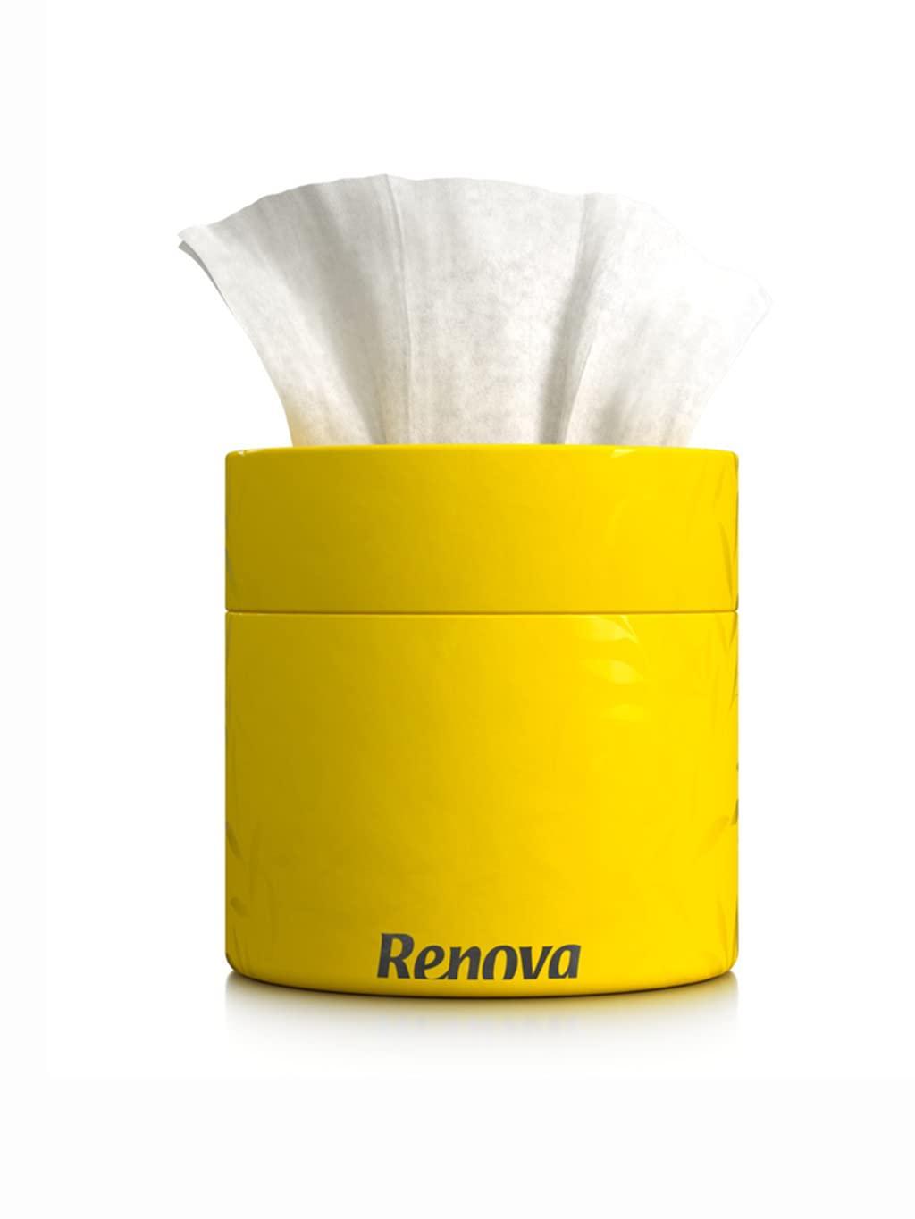 Renova Extra Soft White Facial Tissues - 40 Tissues in Glamorous Yellow ...