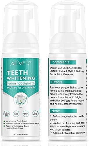 2Pcs Citrus Baking Soda Whitening Toothpaste Foam for Deep Cleaning and ...