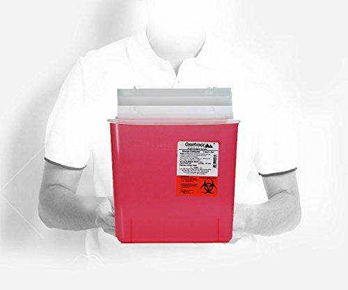 Oakridge 5 Quart Sharps Container (2 Pack) with Mailbox-Style Lid - CDC ...