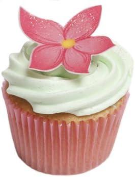24 Beautiful 2D Summer Flower Wafer Cake Toppers- Edible Unique ...