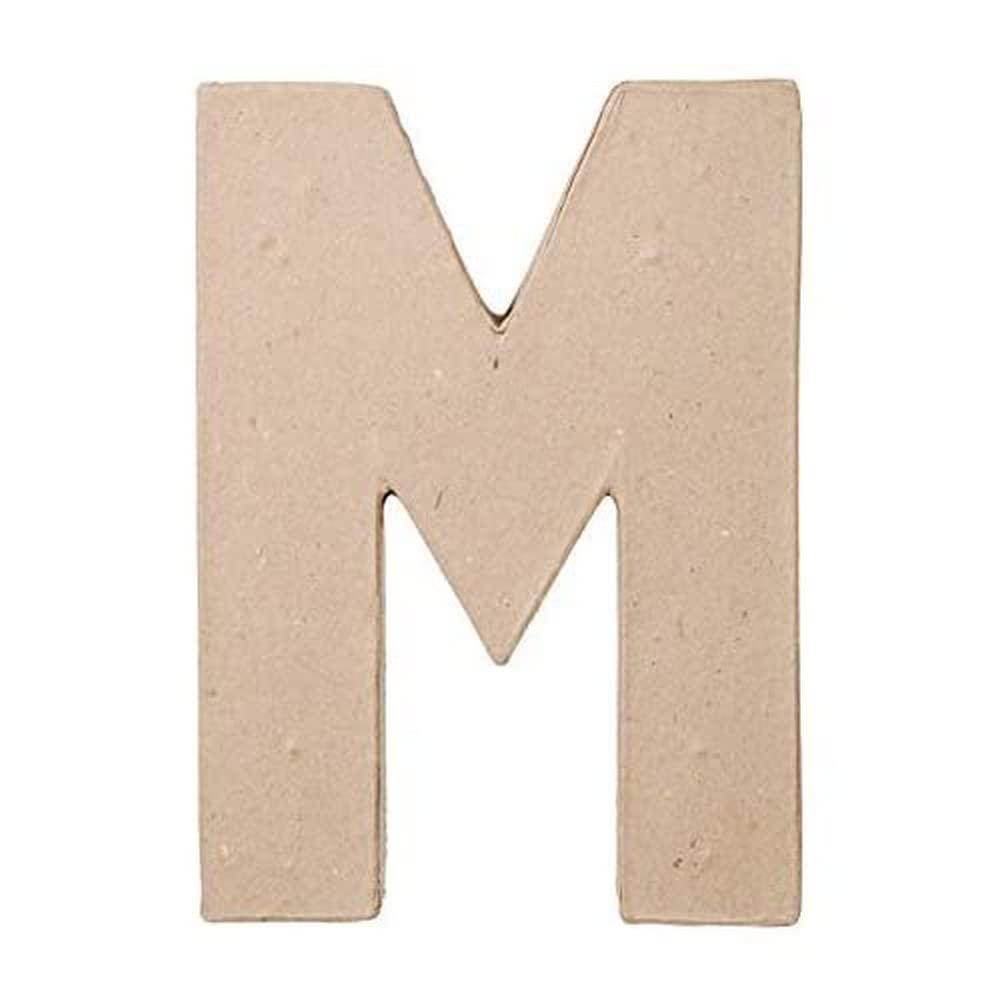 Darice Paper Mache Letter M - 8x5.5x1 inches | DIY Craft Decor | Ready ...