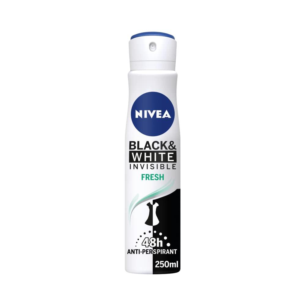NIVEA Black & White Invisible Fresh Anti-Perspirant Deodorant Spray ...
