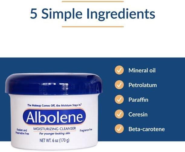 Albolene Moisturizing Cleanser 6 oz - Hydrating Facial Cleanser for ...