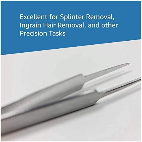 MedBlades Stainless Steel Ingrown Hair Tweezers - Precision Pointed Tip ...