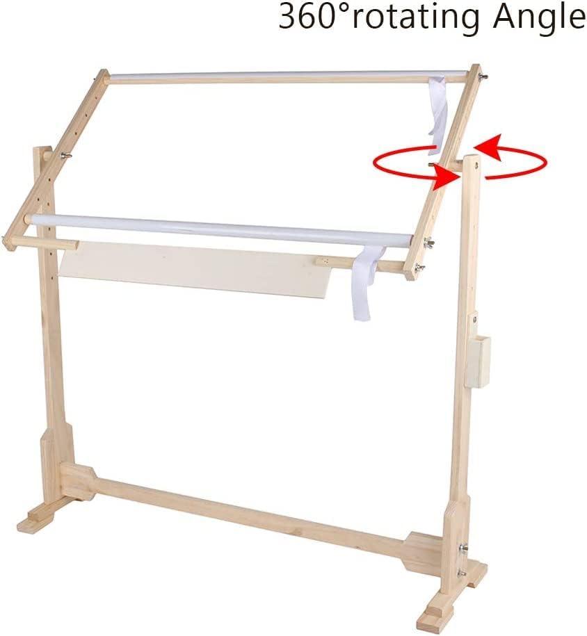 Adjustable Wooden Embroidery Stand | Cross Stitch Needlework Floor ...