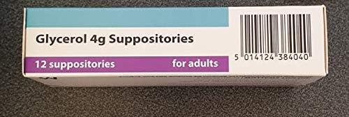 Glycerin gycerol suppositories 4g for adults 12