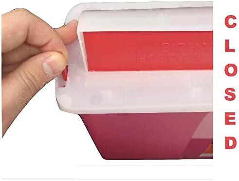 5 Quart Sharps Container with Mailbox Style Lid - Puncture Resistant ...