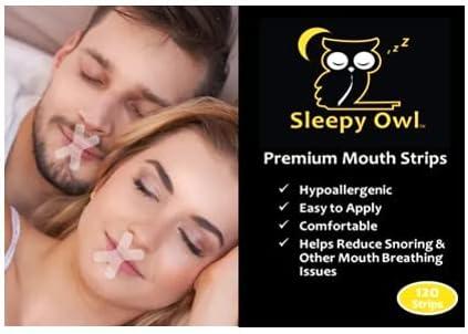 Doctor Sleepy Owl Mouth Tape Strips 120ct - Snoring & Mouth Breathing ...